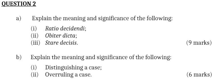 SOLVED: QUESTION 2 Explain the meaning and significance of the ...