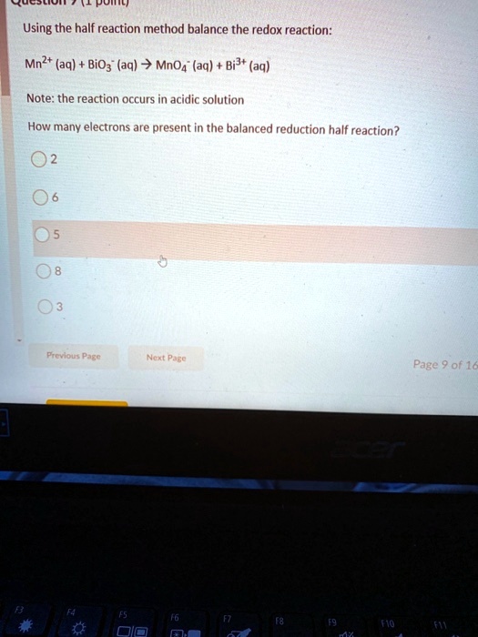 VIDEO solution: Using the half-reaction method, balance the redox ...
