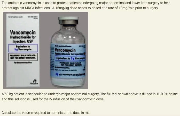 The antibiotic vancomycin is used to protect patients undergoing major ...