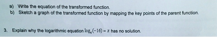 SOLVED:Write the equation of the transformed function. Sketch a graph of the transformed ...