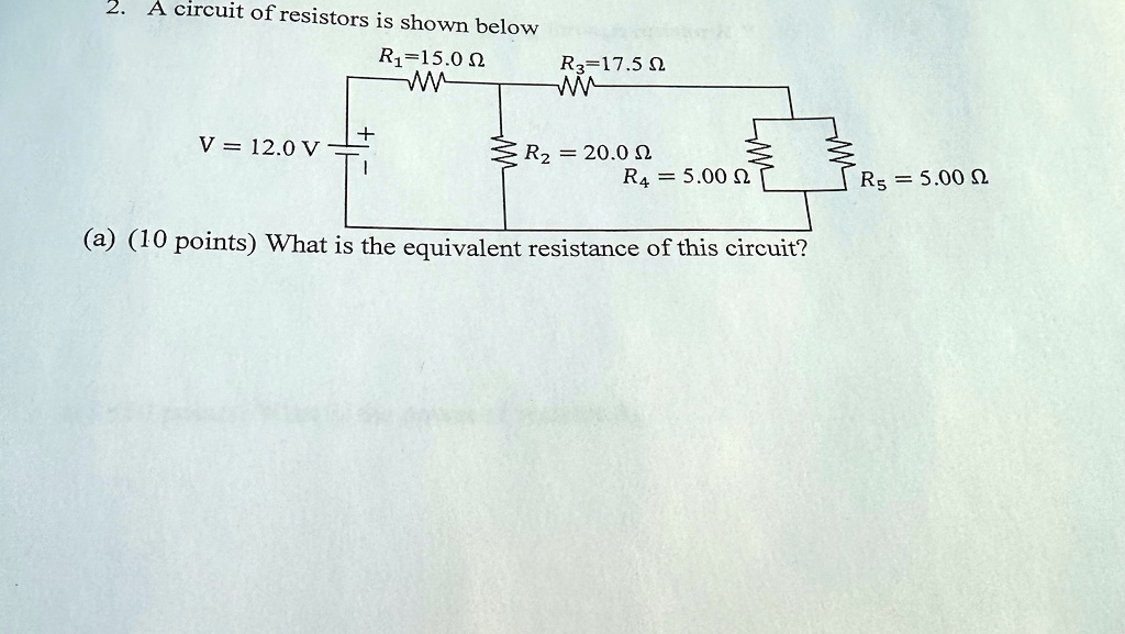 a circuit of resistors is shown below a 1 v punis vv rat is the ...