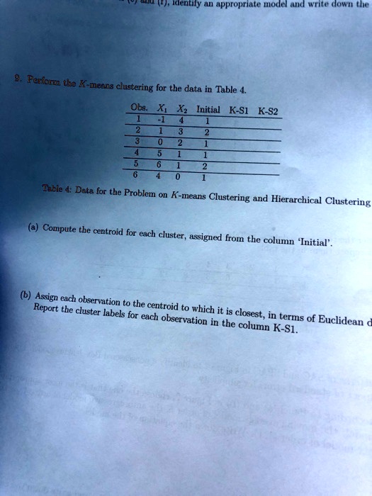 Solved Ilentily An Appropriate Model D Write Dowu Ie Ferlaim Le K