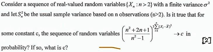Solved Consider A Sequence Of Real Valued Random Variables X N 2 1341