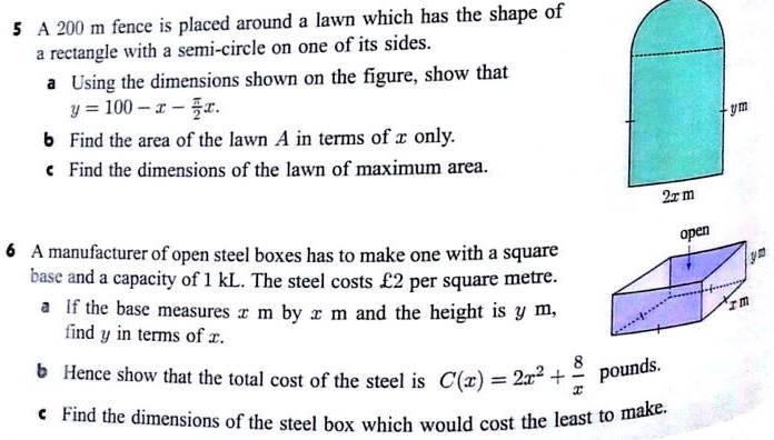 SOLVED: A 200 m fence is placed around a lawn which has the shape of a ...
