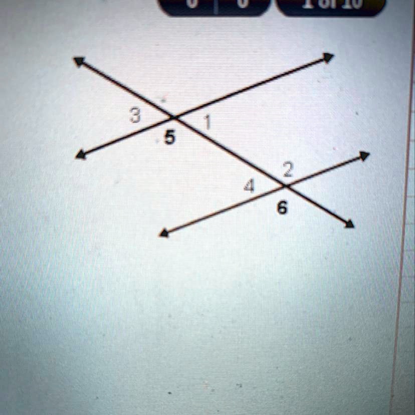 SOLVED: Use the figure to decide the type of angle pair that describes