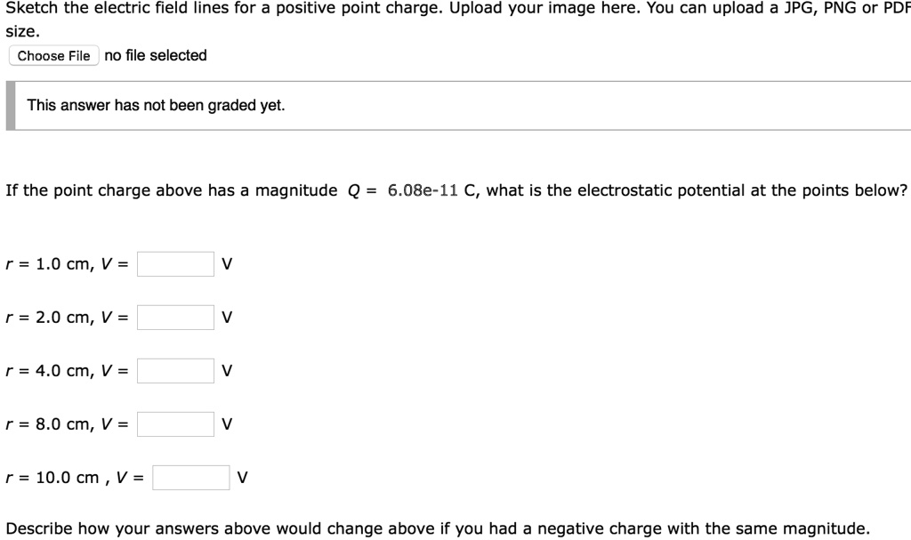 SOLVED: Sketch the electric field lines for a positive point charge ...
