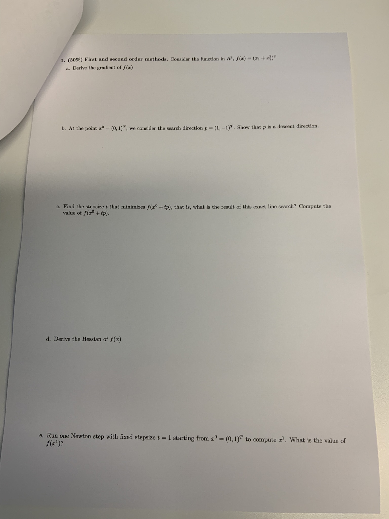 solved-1-30-first-and-second-order-methods-consider-the-function