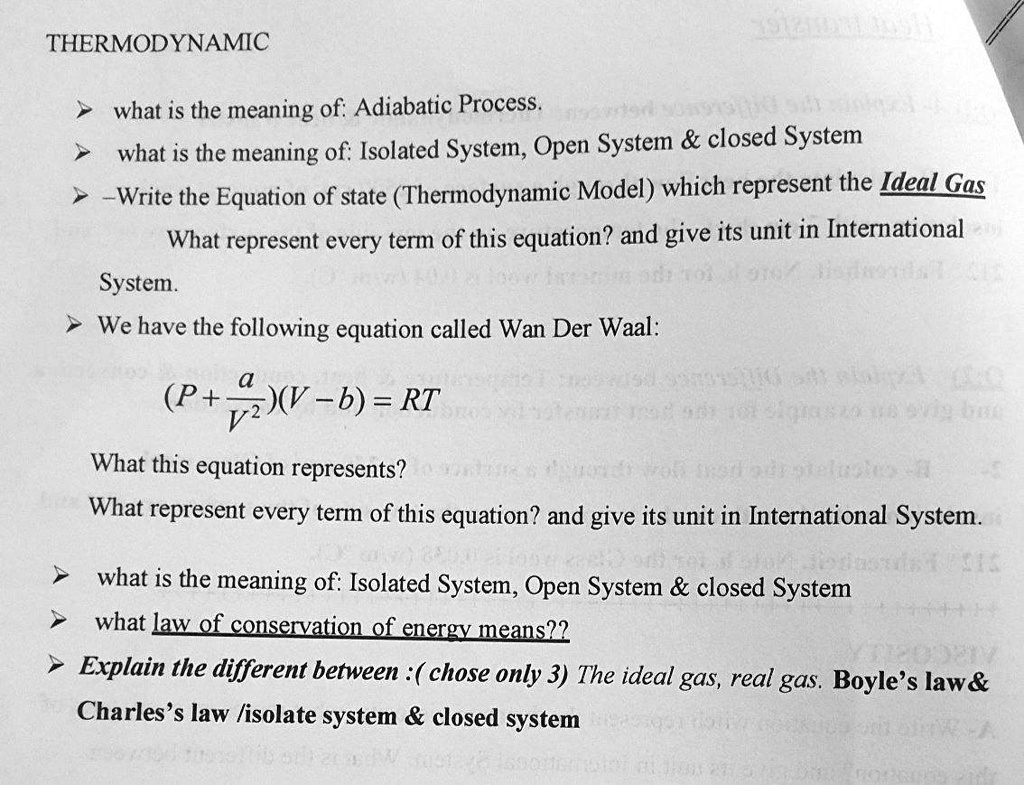 Thermodynamic What Is The Meaning Of Adiabatic Process What Is The Meaning Of Isolated System