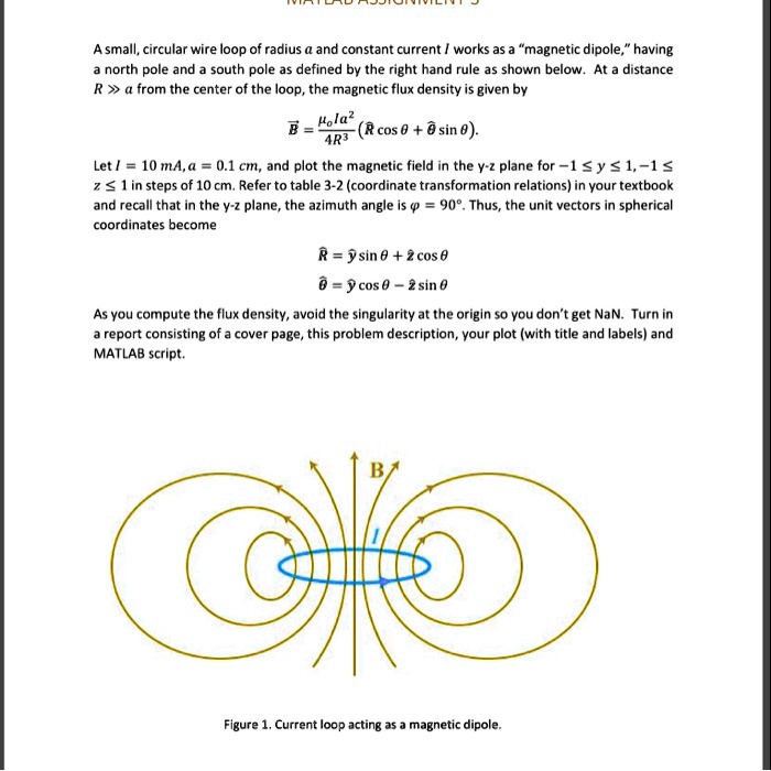 SOLVED: A small,circular wire loop of radius a and constant current I ...