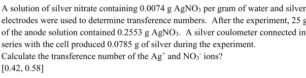 a solution of silver nitrate containing 00074 g agno per gram of water ...