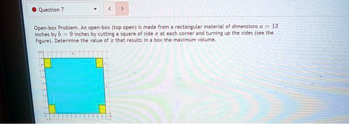 quetion opcn bax problem an open box top open made from rectangular ...