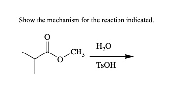 SOLVED:Show the mechanism for the reaction indicated HzO CH; TsOH
