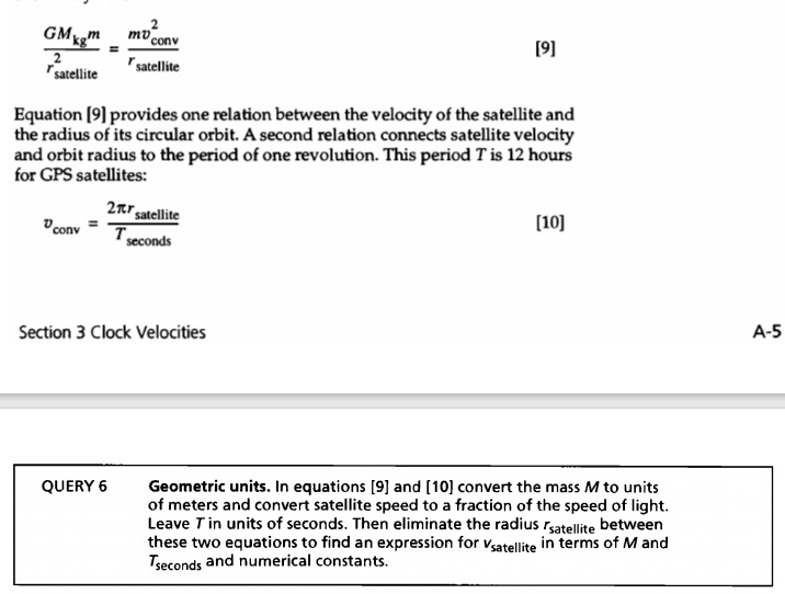 SOLVED: mu cony [9] satellile sate Ilite Equation [9] provides one ...