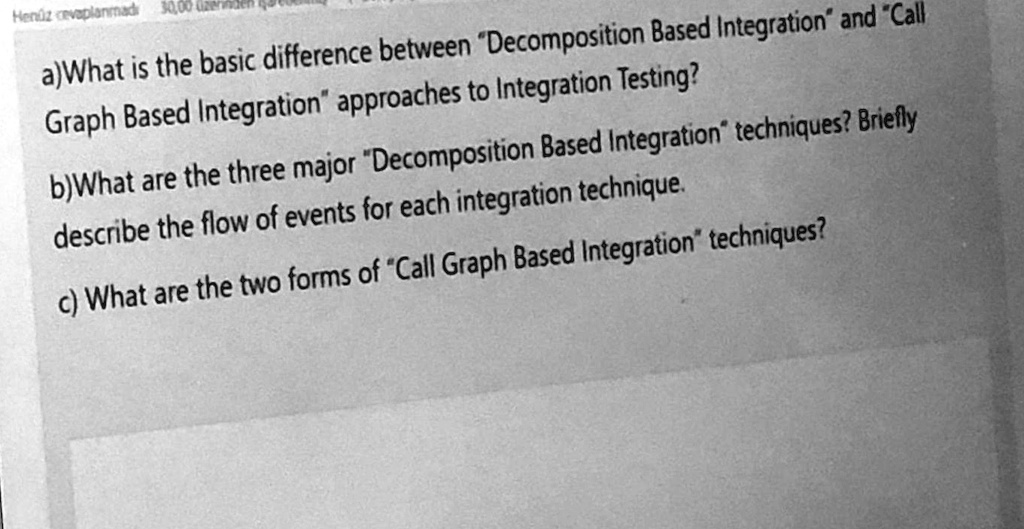 SOLVED: Texts: a) What is the basic difference between "Decomposition ...