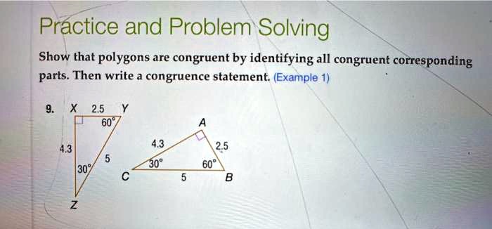 SOLVED: Practice and Problem Solving Show that polygons are congruent ...