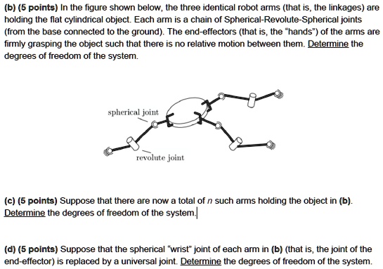 (b) (5 points) In the figure shown below, the three identical robot ...
