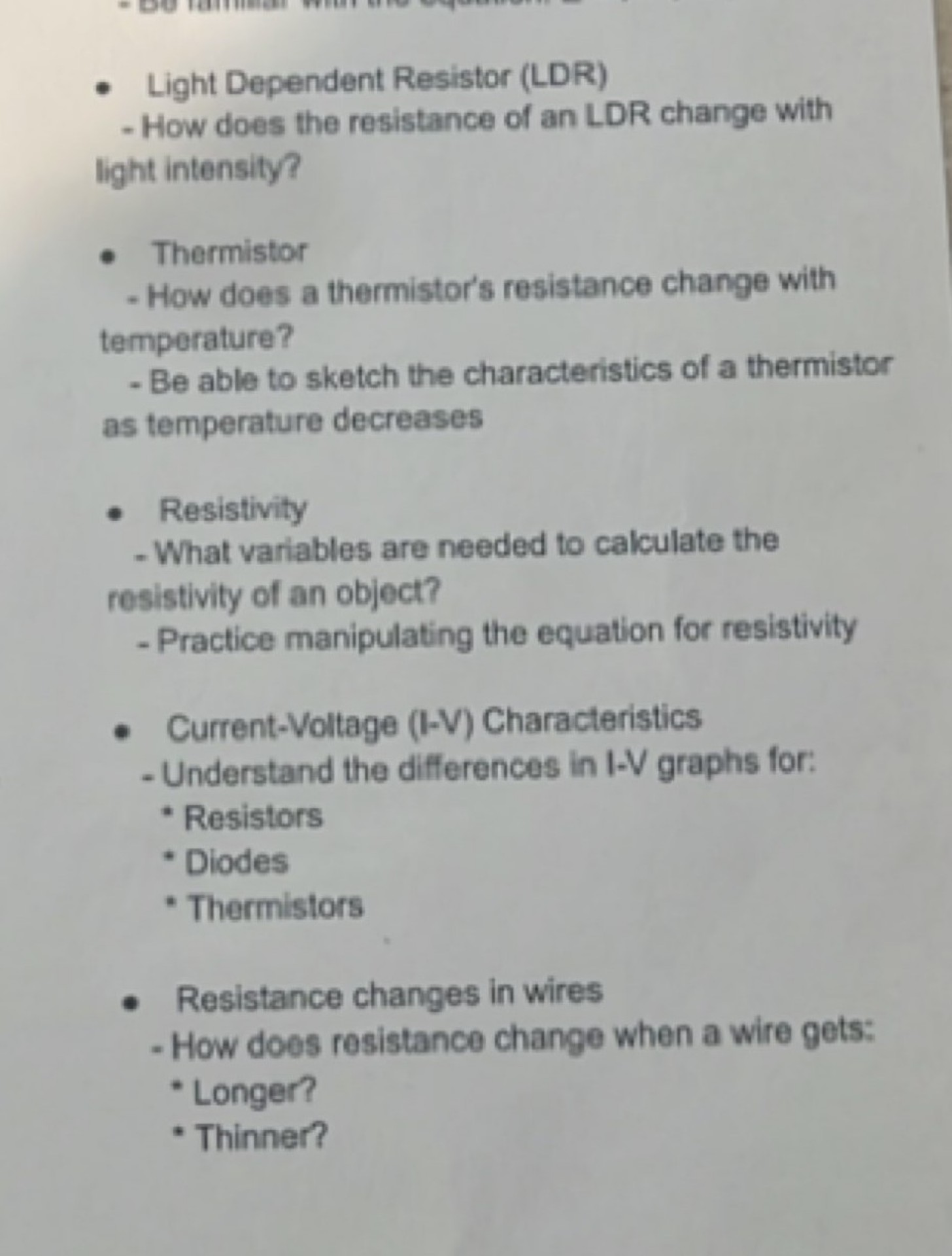 - Light Dependent Resistor (LDR) - How does the resistance of an LDR change with light intensity ...