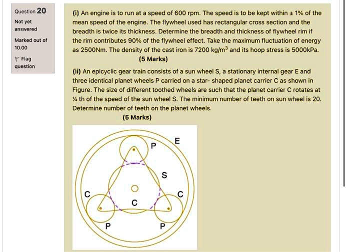 SOLVED: An engine runs at a speed of 600 rpm. The speed is to be kept ...