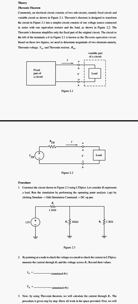 theory thevenin theorem commonly an electrical circuit consists of two sub circuits namely fixed ...