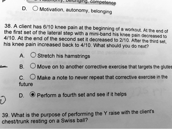 ging, competence D. Motivation, autonomy, belonging 38. A client has 6/ ...