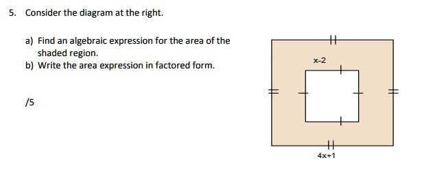 consider the diagram at the right find an igebraic expression for the ...