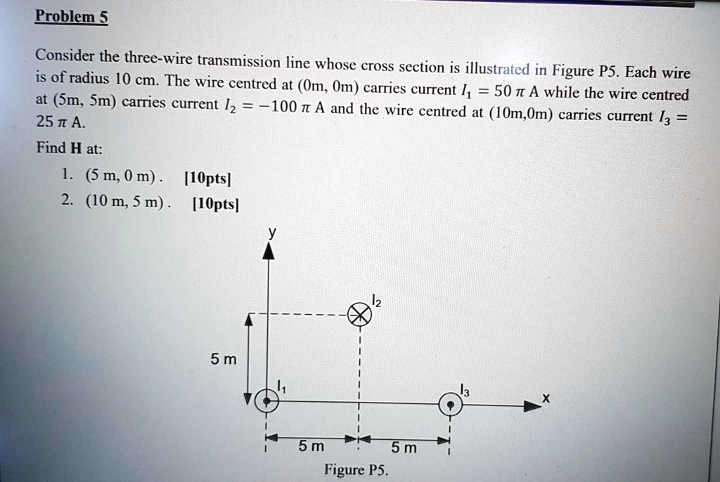 Problem 5 Consider the three-wire transmission line whose cross section ...