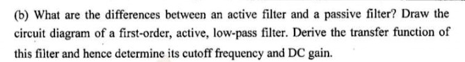 SOLVED: What are the differences between an active filter and a passive ...