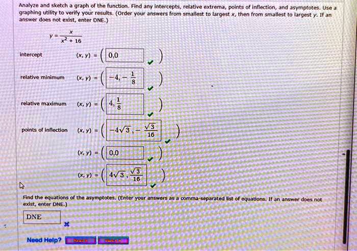 Analyze and sketch a graph of the function. Find any intercepts ...