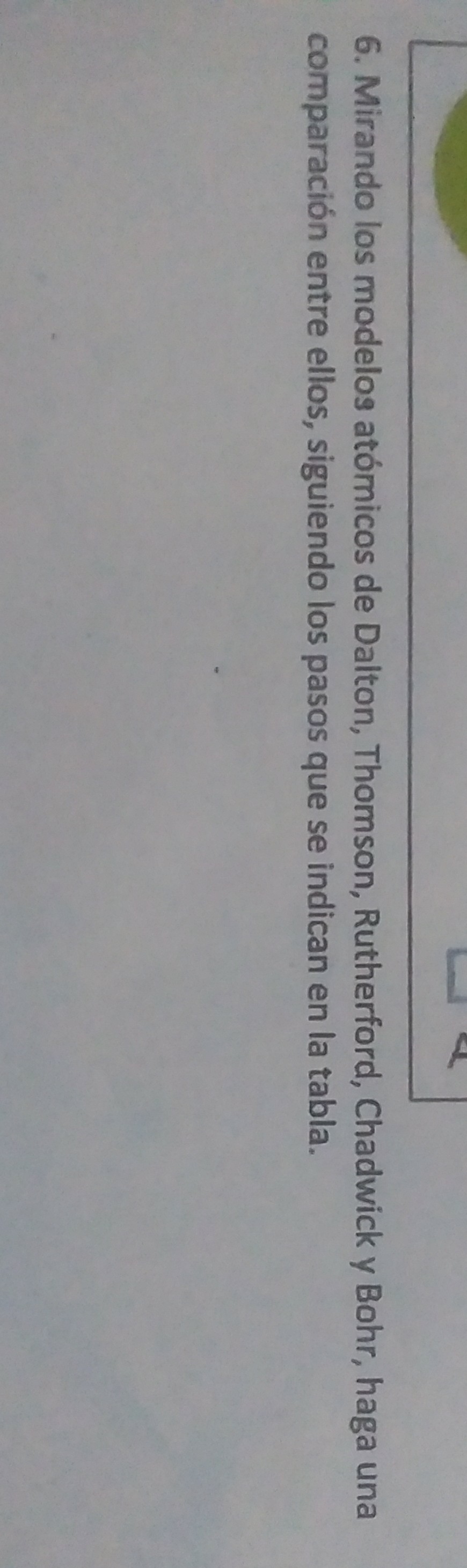 6 mirando los modelos atomicos de dalton thomson rutherford chadwick y ...