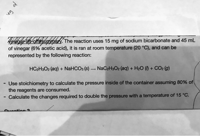 SOLVED: 49> 'Tegar Mlolitsummar The reaction uses 15 mg of sodium ...