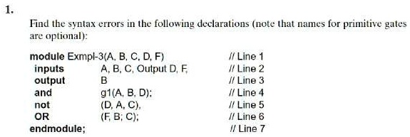 SOLVED: Find the syntax errors in the following declarations (note that ...