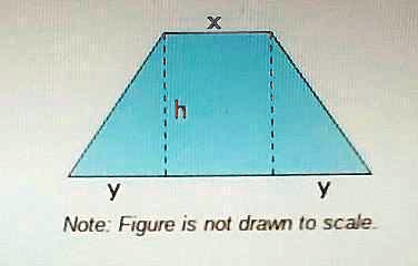 Note: Figure is not drawn to scale. If x = 3 units, y = 5 units, and h ...