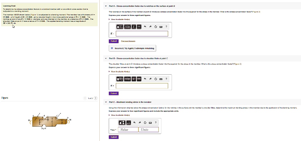Learning Goal: To determine the stress-concentration factors in a ...