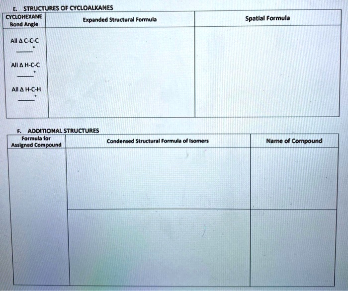 SOLVED:StrucTURES OF CYCLOALKANES CICLOHEXANE Expanded Structural ...