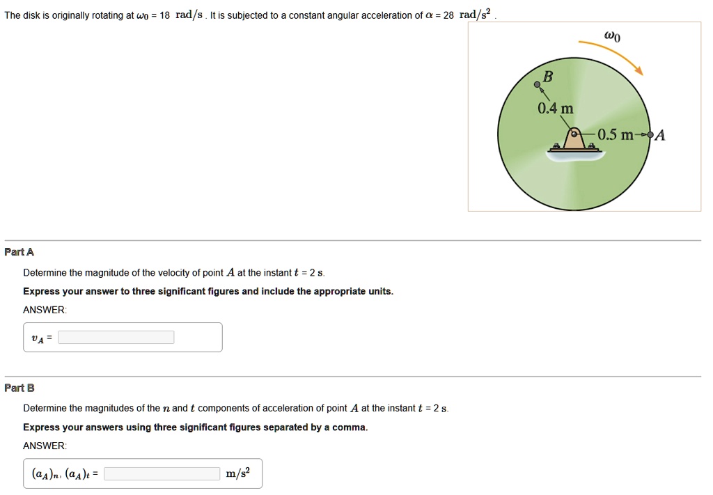 the disk is originally rotating at omega0 18 rads it is subjected to a ...