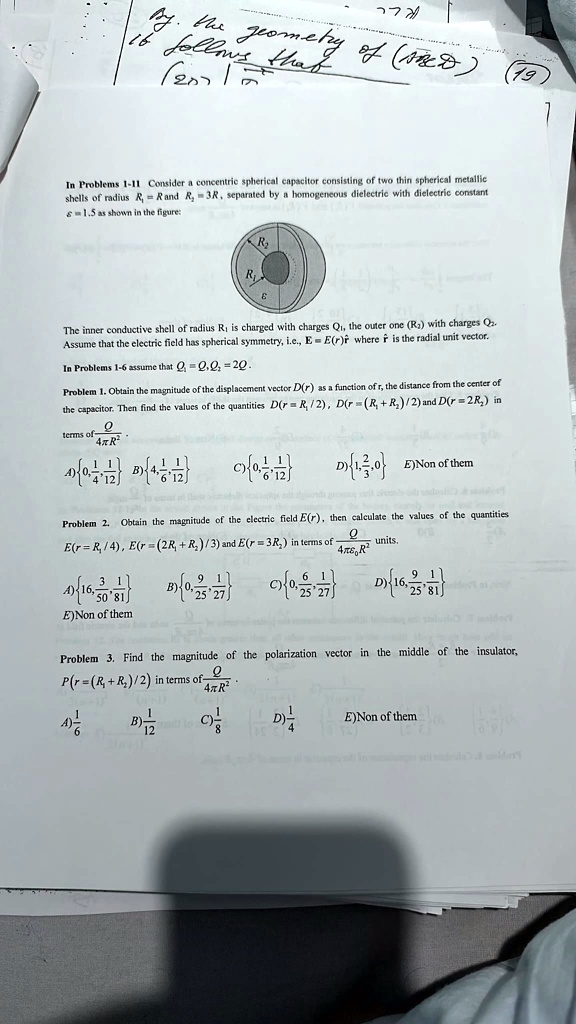 shells of radius r1r and r23r separated by a homogeneous dielectric ...
