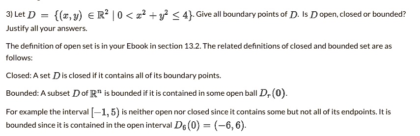 SOLVED: Let D = (x,y) âˆˆ â„ Â² | 0