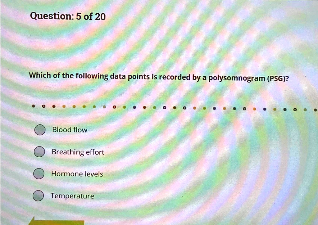 SOLVED: Answer: 5 of 20 Which of the following data points is recorded ...