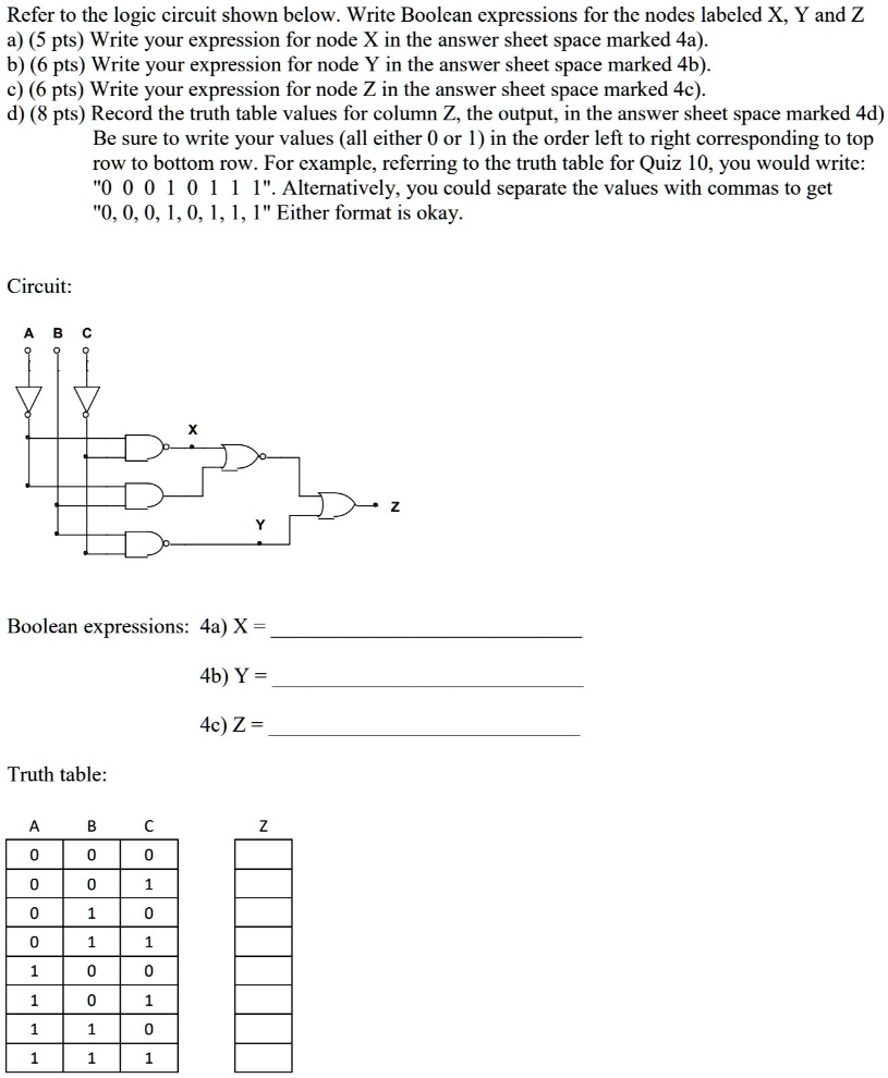 Solved Text Refer To The Logic Circuit Shown Below Write Boolean 7679