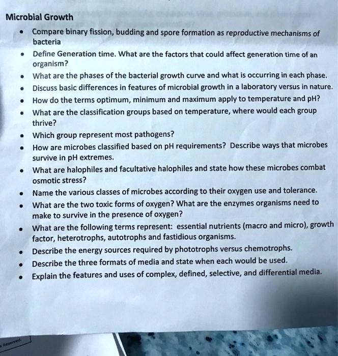 Microbial Growth • Compare binary fission, budding and spore formation ...