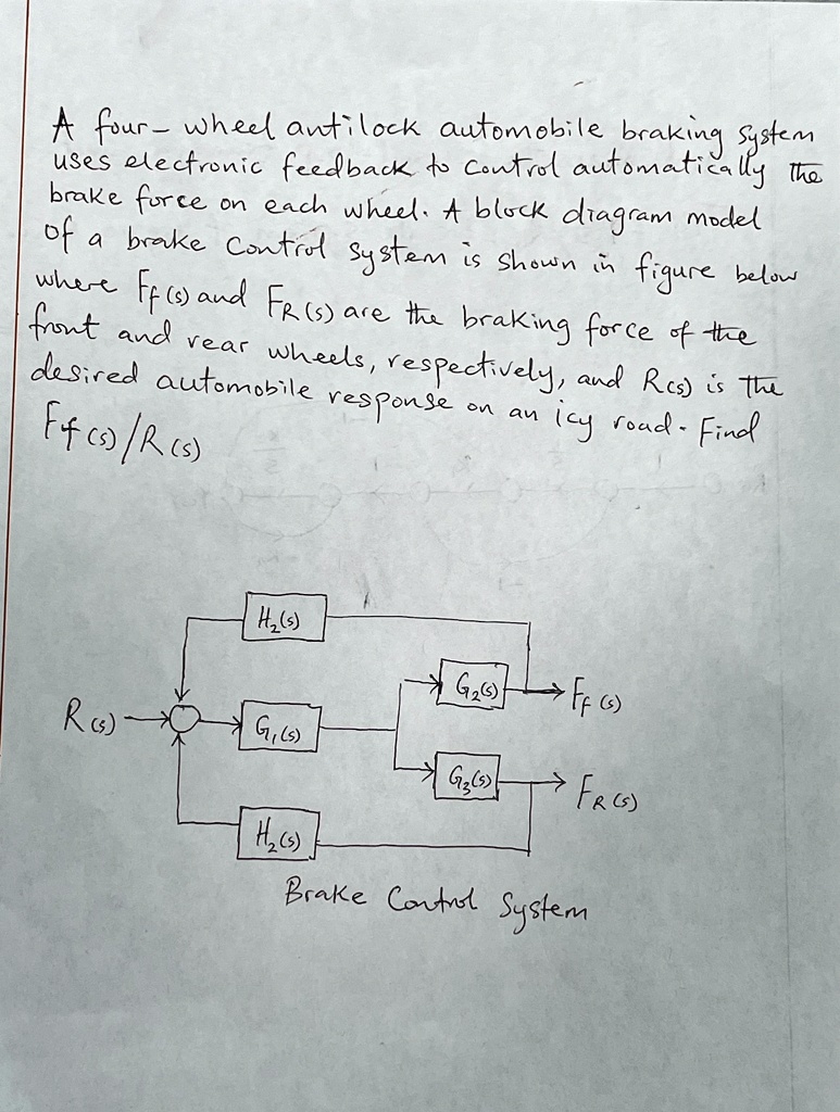 A four-wheel antilock automobile braking system uses electronic ...