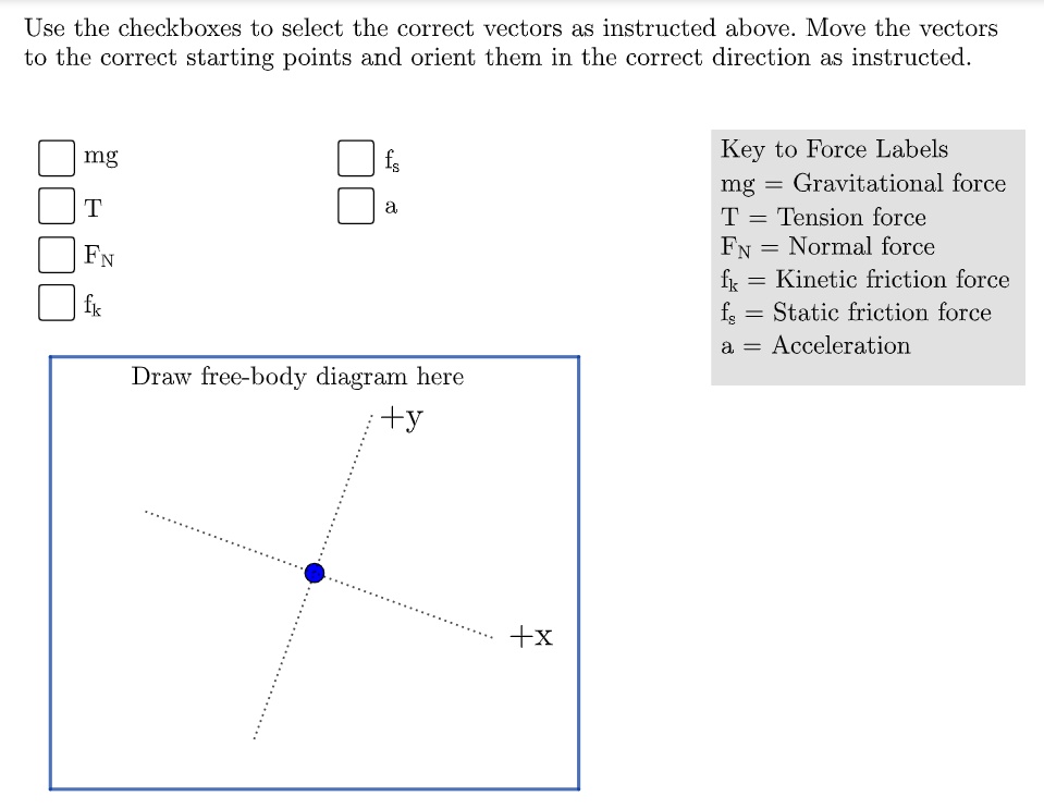 SOLVED: Use the checkboxes to select the correct vectors as instructed ...