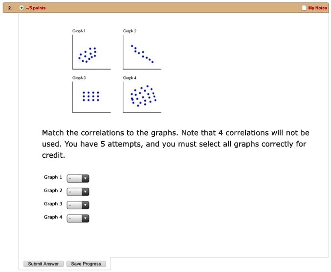 Texts: E5points My Notes | Ct 04 Ctr 4 Match the correlations to the ...