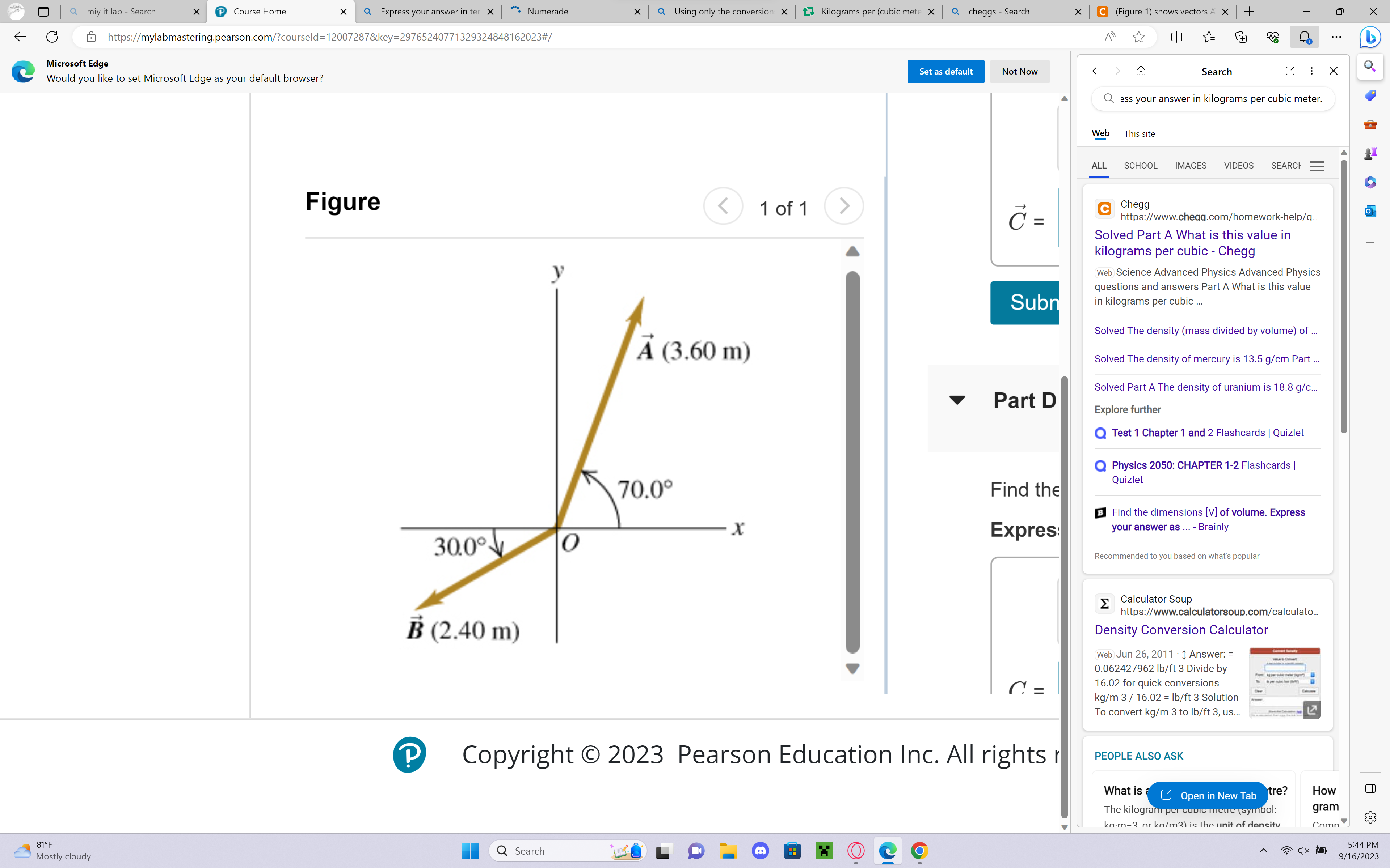 Write The Vector A⃗ In Figure 1 In Terms Of The Unit Vectors I And J 7601