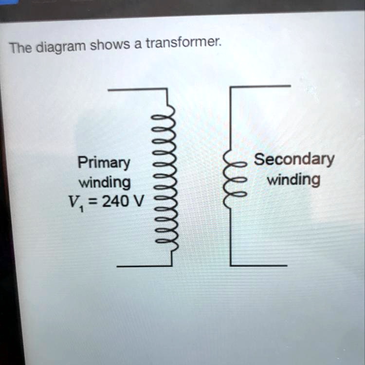 SOLVED: 'The diagram shows a transformer based on the diagram, the voltage of the secondary ...