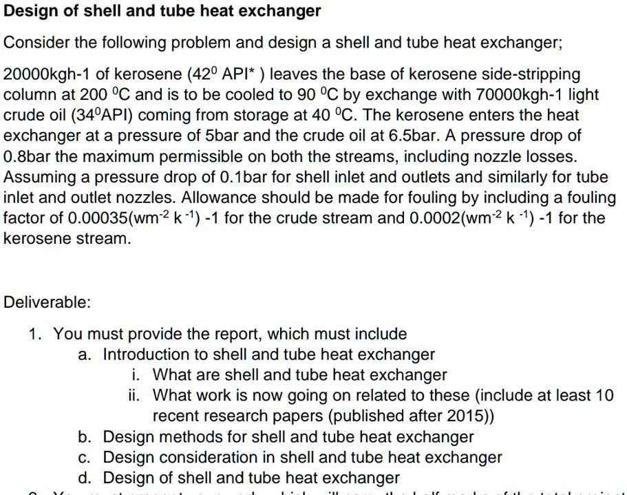 design of shell and tube heat exchanger heat mass transfer design of shell and tube heat ...