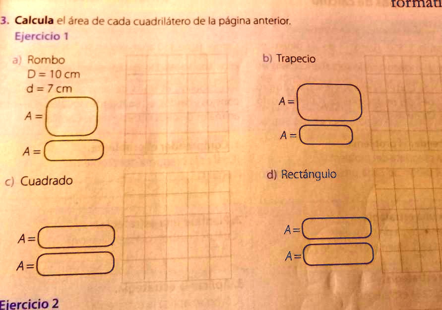 calcula al area de cada cuadrilatero de la pagina doy la corona al que ...