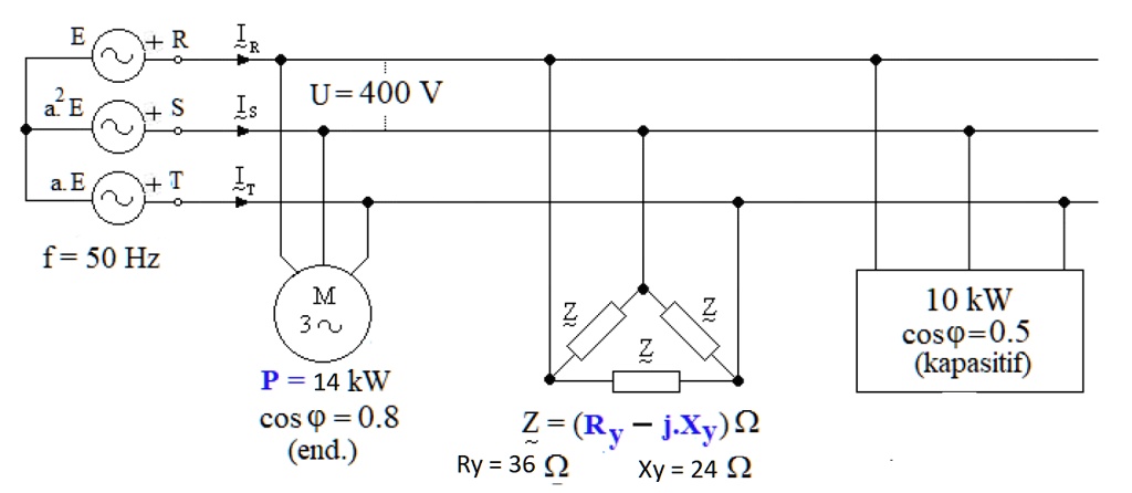 SOLVED: In a three-phase balanced system with a voltage between phases ...
