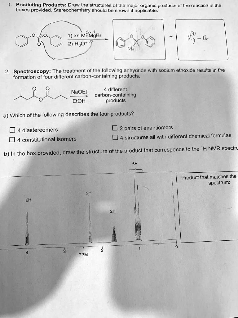 SOLVED: Text: Predicting Products: Draw the structures of the major ...