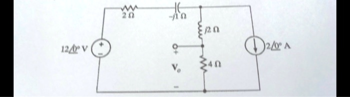 SOLVED: 1. Determine the phasorial voltage Vo and draw the phasor diagram of this voltage. 2 ...